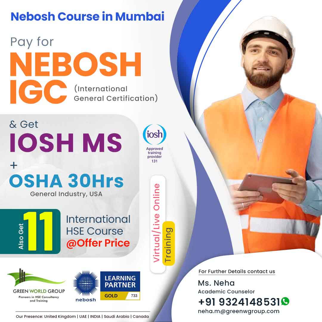 Nebosh IGC course Training in Mumbai at Hotel Supreme Heritage - Green ...